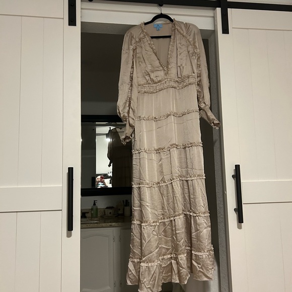 CeCe | Dresses | Cece Cream Ruffled Tiered Maxi Gown | Poshmark